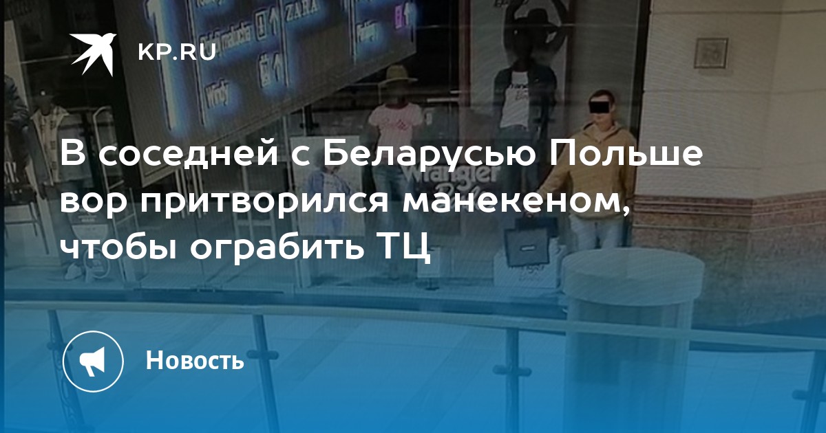 В соседней с Беларусью Польше вор притворился манекеном, чтобы ограбить ТЦ - KP.RU