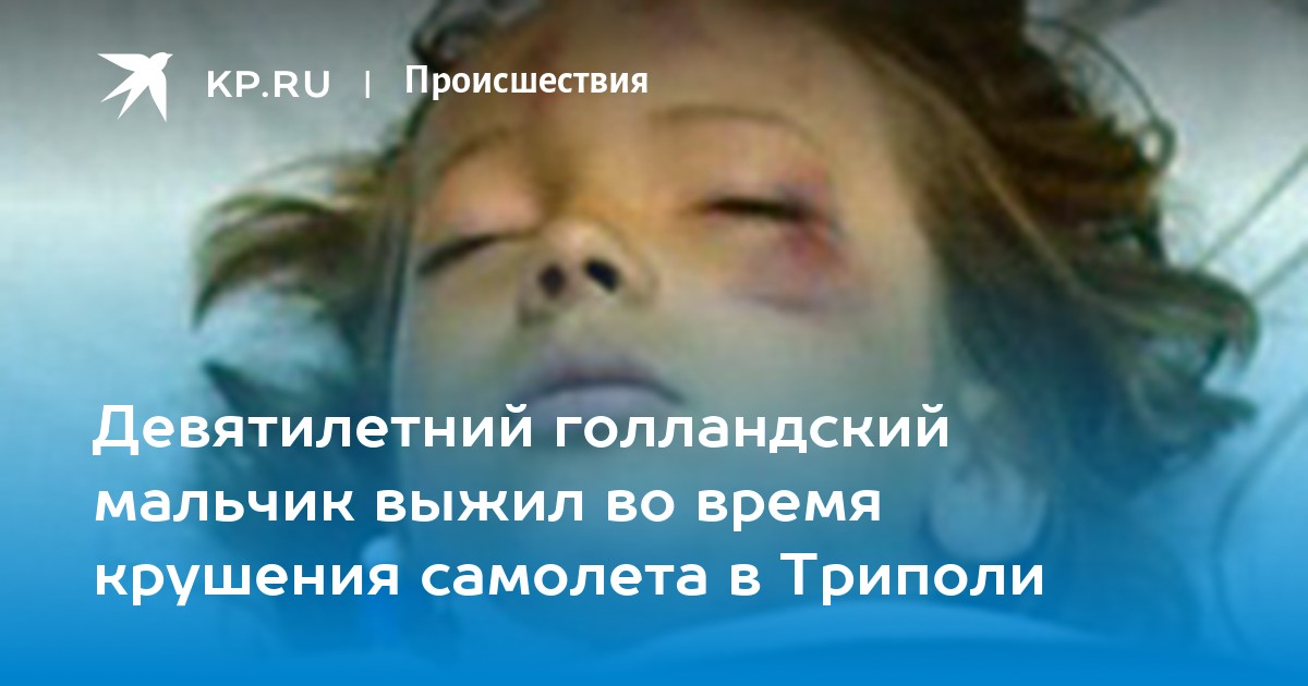 Девятилетний голландский мальчик выжил во время крушения самолета в ...
